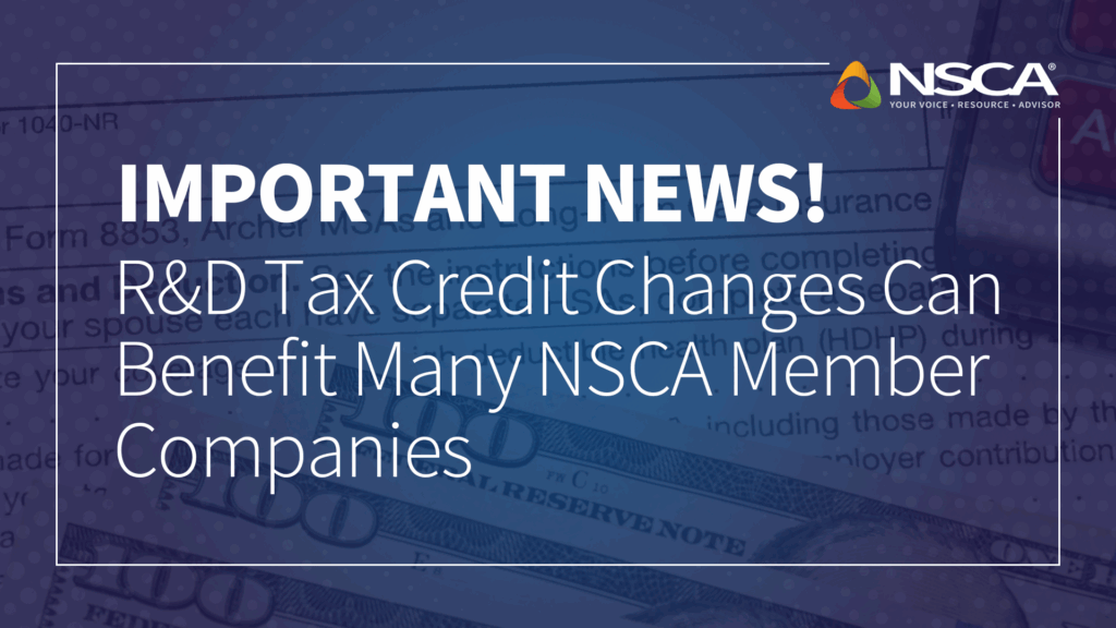 R&D Tax Credit Changes | NSCA Members | NSCA Blog | NSCA